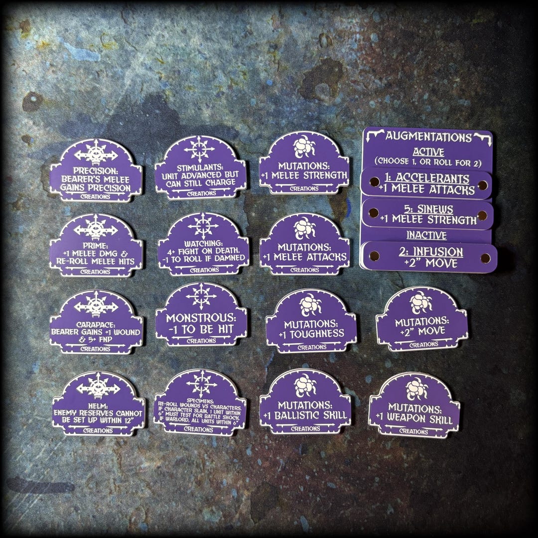 Wargaming Token Set – Sci Fi Tabletop Miniature Game Accessories ...