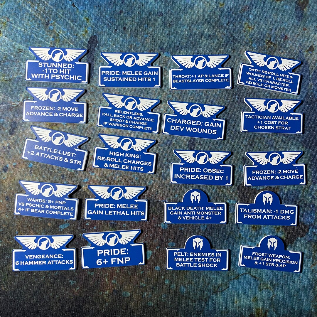 Battle Brothers Wolf Expansion 10th Edition 40k Token Set - Etsy