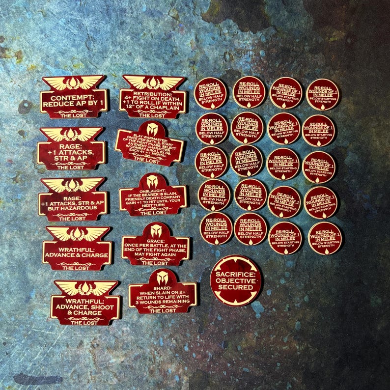 Wargaming Token Set – Sci Fi Tabletop Miniature Game Accessories ...