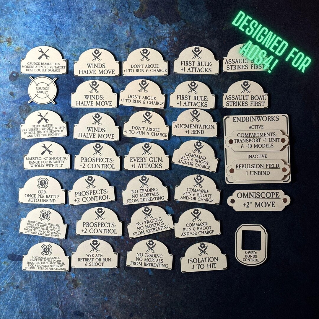 Dwarven Pirates Aos 4th Edition Token Set - Etsy