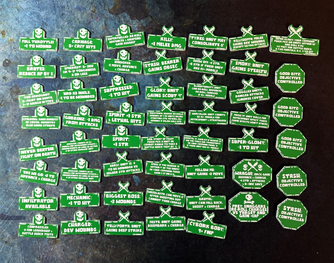 Space Orcs 10th Edition 40k Token Set - Etsy