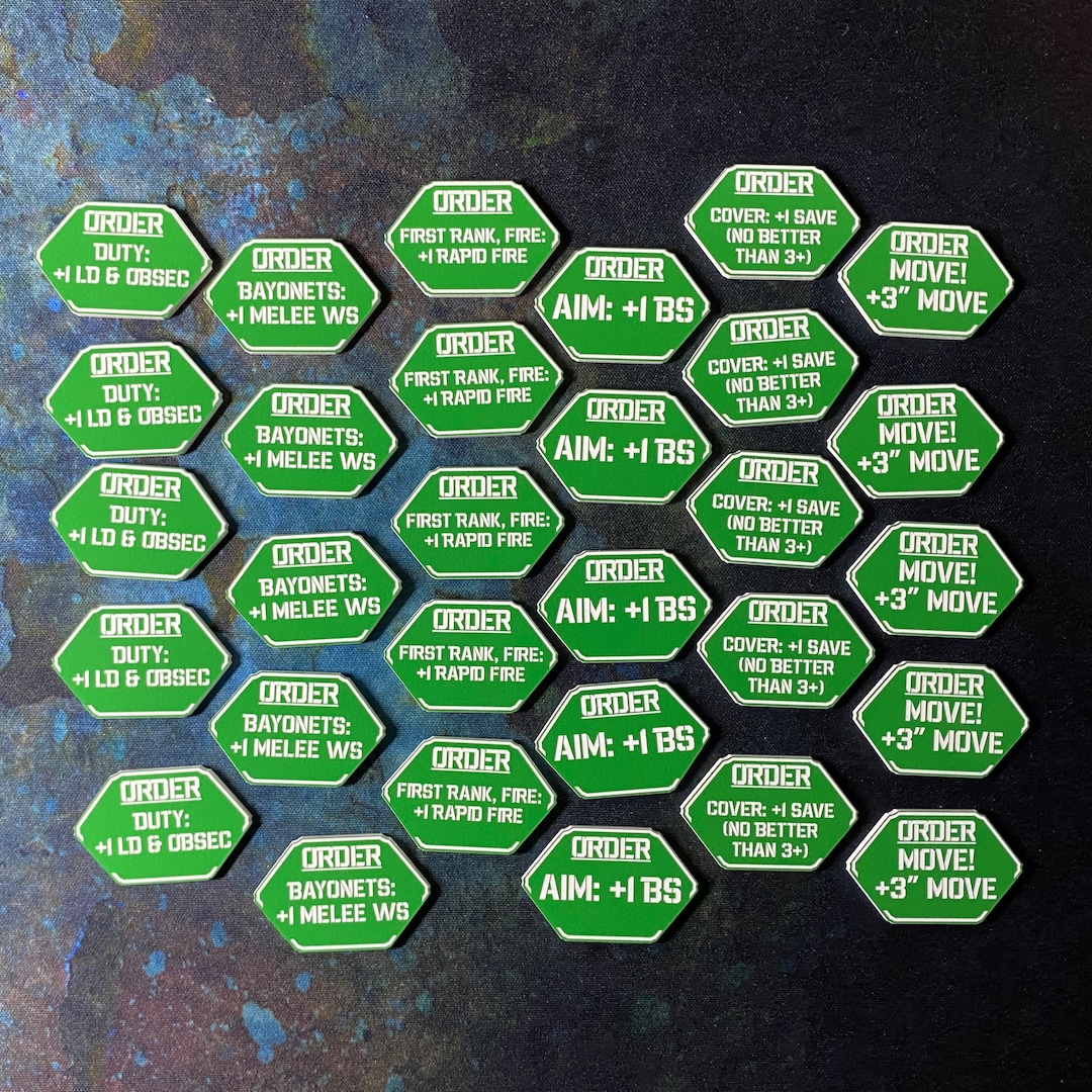 Armies of Mankind Order Tokens 10th Edition 40k Token Set - Etsy UK