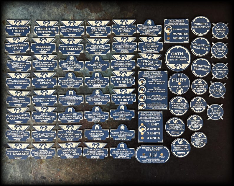 Wolf Battle Brother - 10th Edition Token Set - Etsy