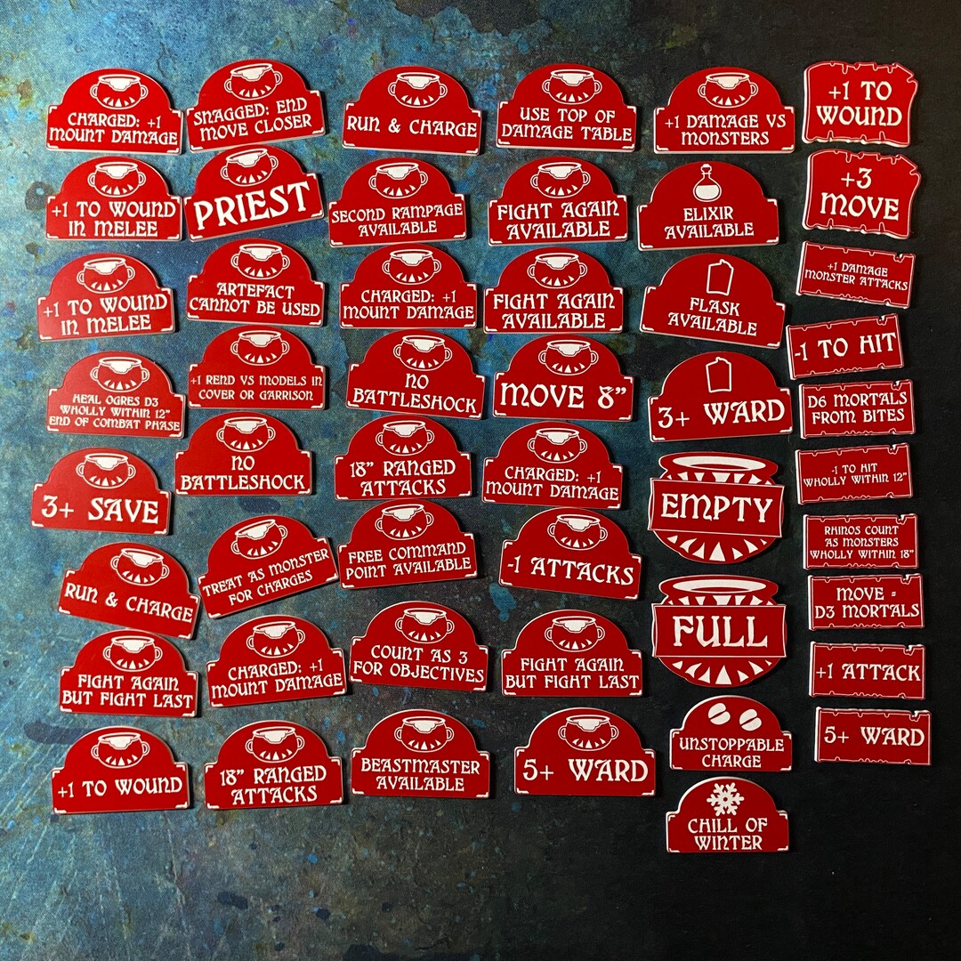 Ogres Aos 3rd Edition Acrylic Gaming Tokens - Etsy