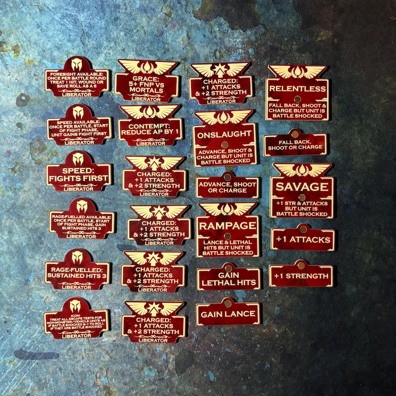 Wargaming Token Set – Sci Fi Tabletop Miniature Game Accessories ...