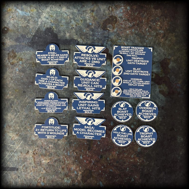 Wargaming Token Set – Sci Fi Tabletop Miniature Game Accessories – Wolf ...