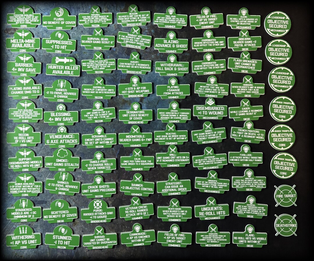 Armies of Mankind 10th Edition 40k Token Set - Etsy