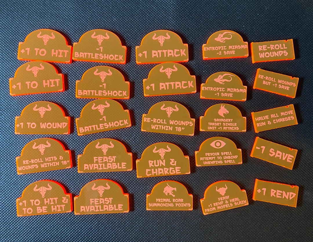 Primal Beasts Acrylic Gaming Tokens Warhammer Age of Sigmar - Etsy