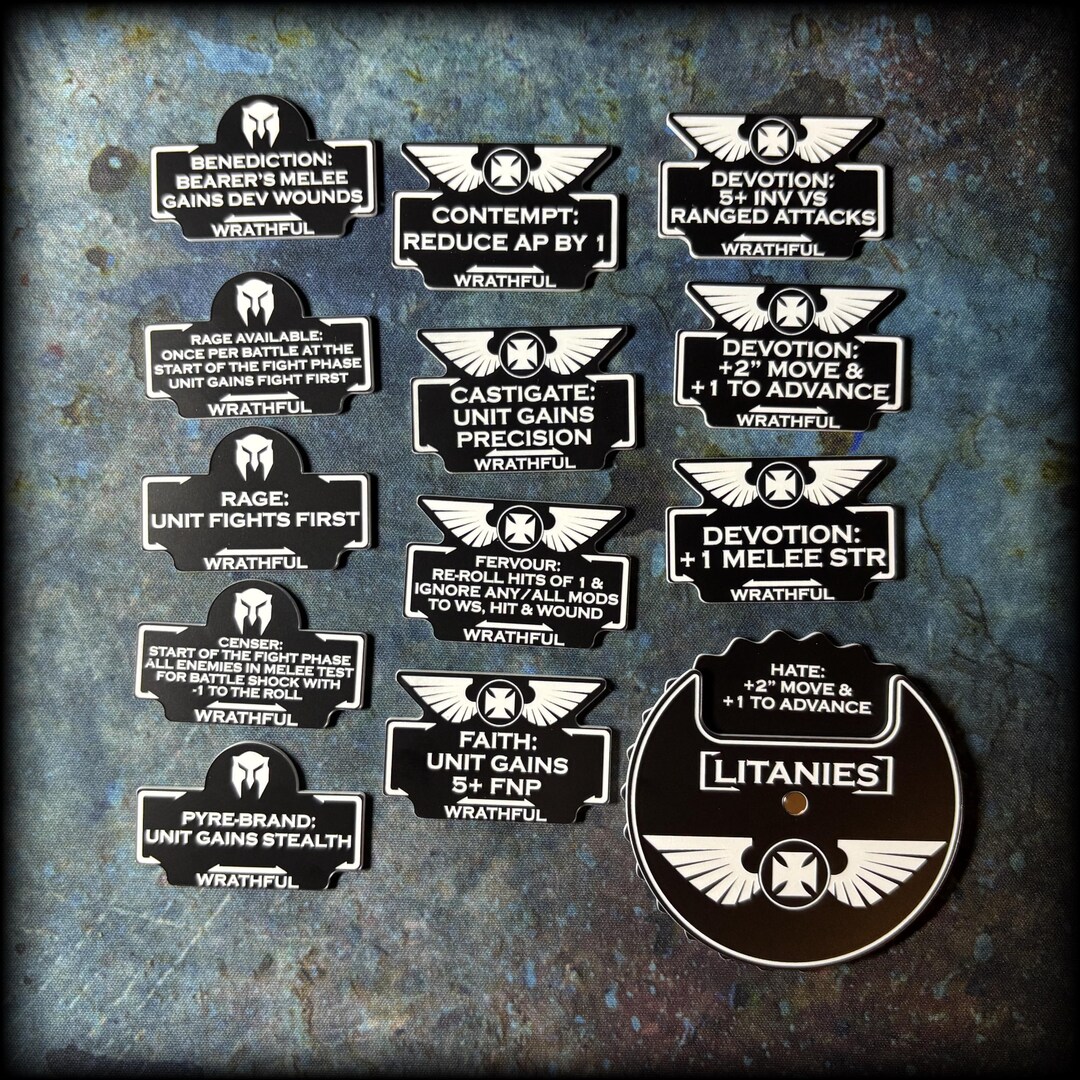 Wargaming Token Set – Sci Fi Tabletop Miniature Game Accessories ...