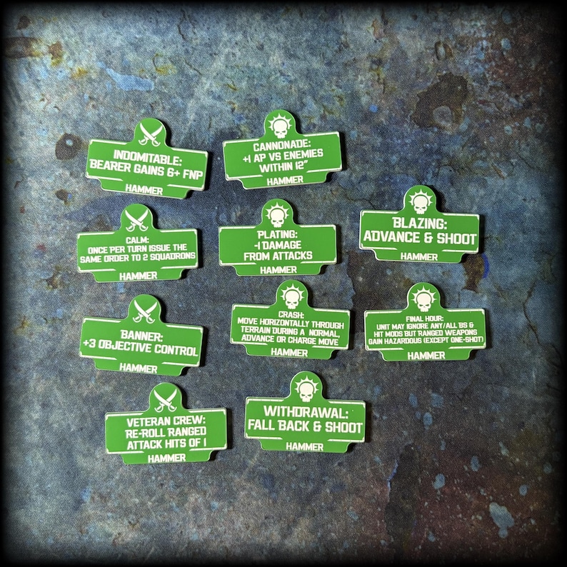 Wargaming Token Set – Sci Fi Tabletop Miniature Game Accessories ...