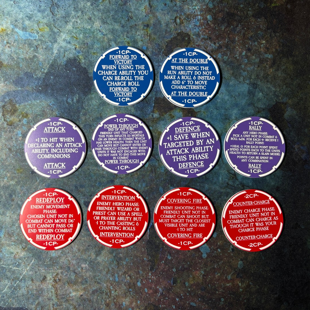 4th Edition Aos - Core Command Reminder Tokens - Etsy