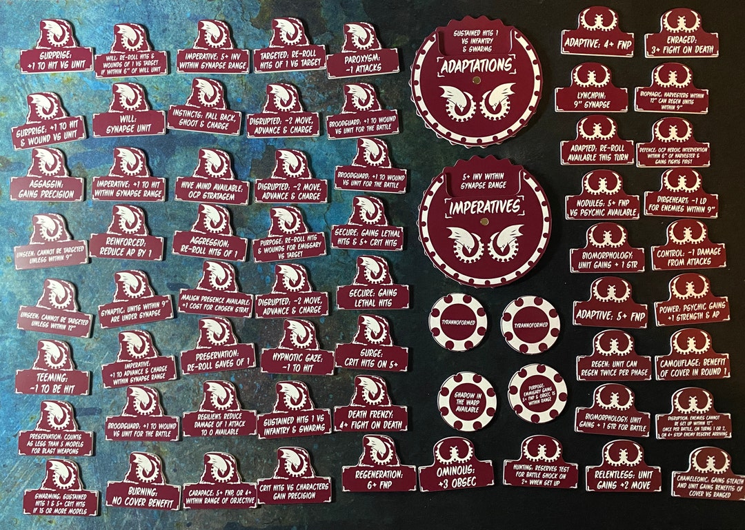 Alien Hives 10th Edition 40k Token Set - Etsy