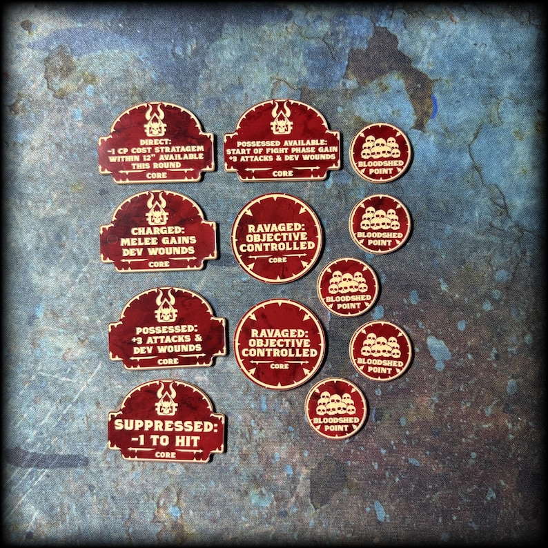 Wargaming Token Set – Sci Fi Tabletop Miniature Game Accessories ...