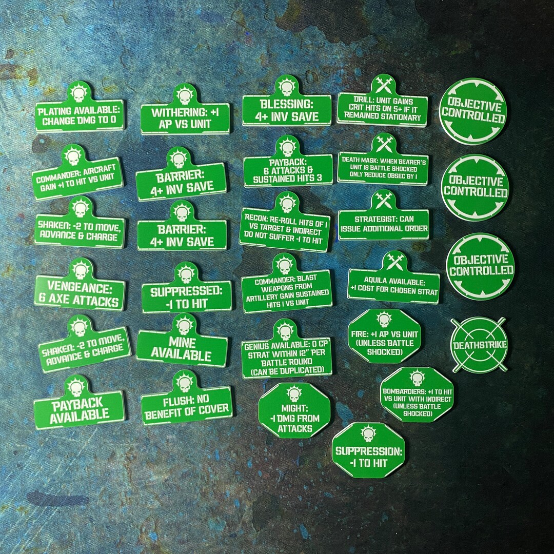 Armies of Mankind no Order Tokens 10th Edition 40k Token Set - Etsy Sweden