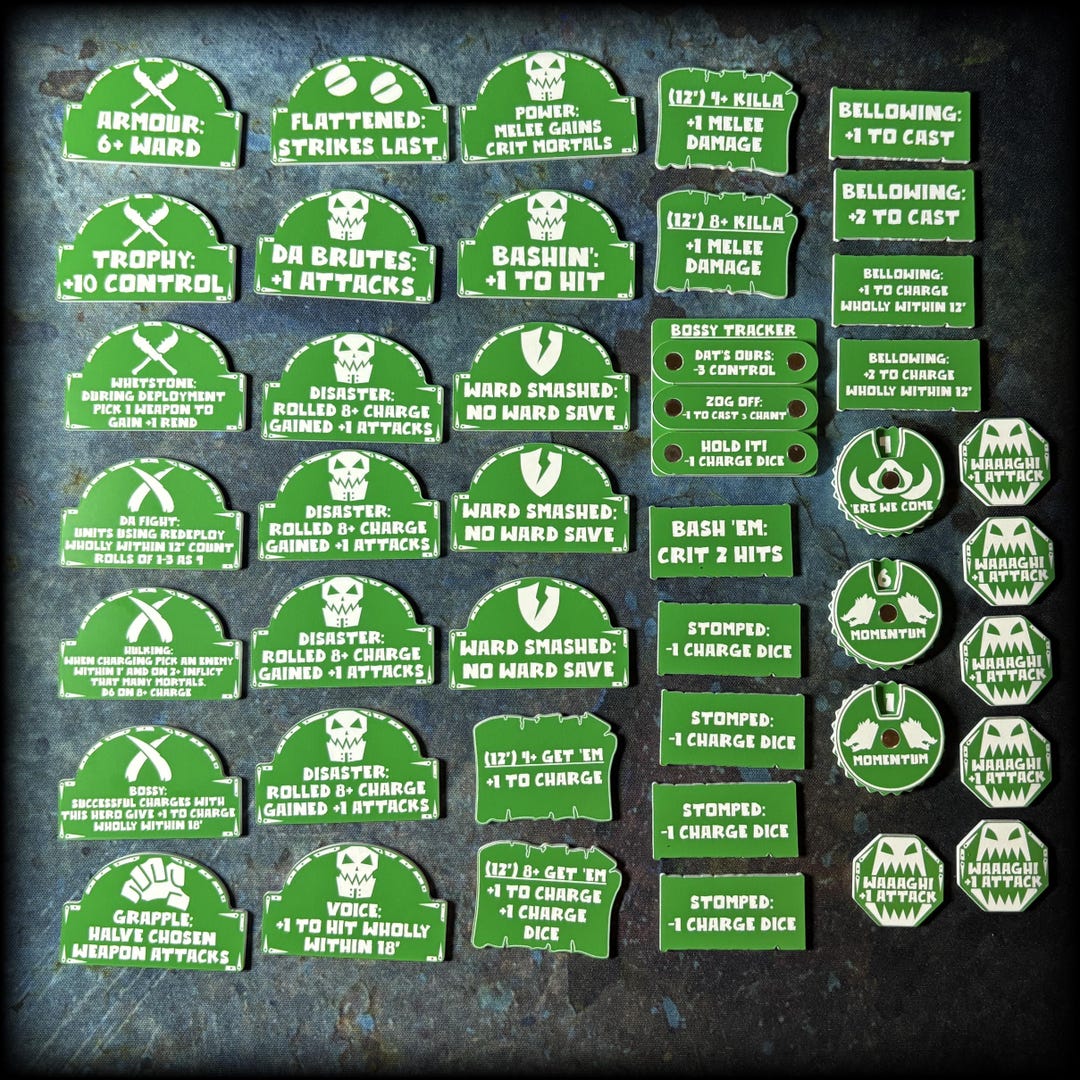 Steel Orcs Aos 4th Edition Token Set - Army Book Updated - Etsy