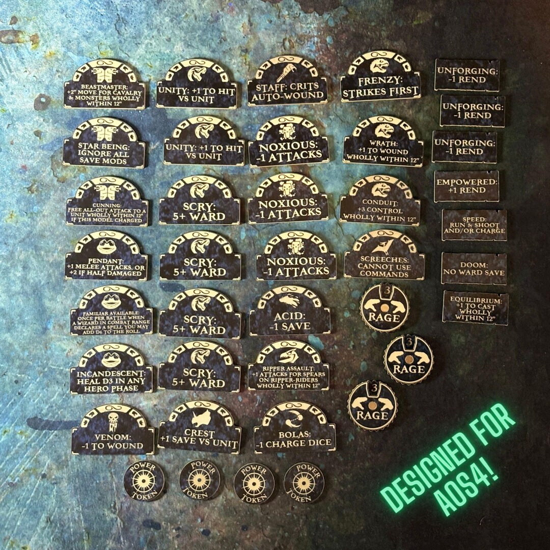 Celestial Lizards Aos 4th Edition Token Set - Etsy