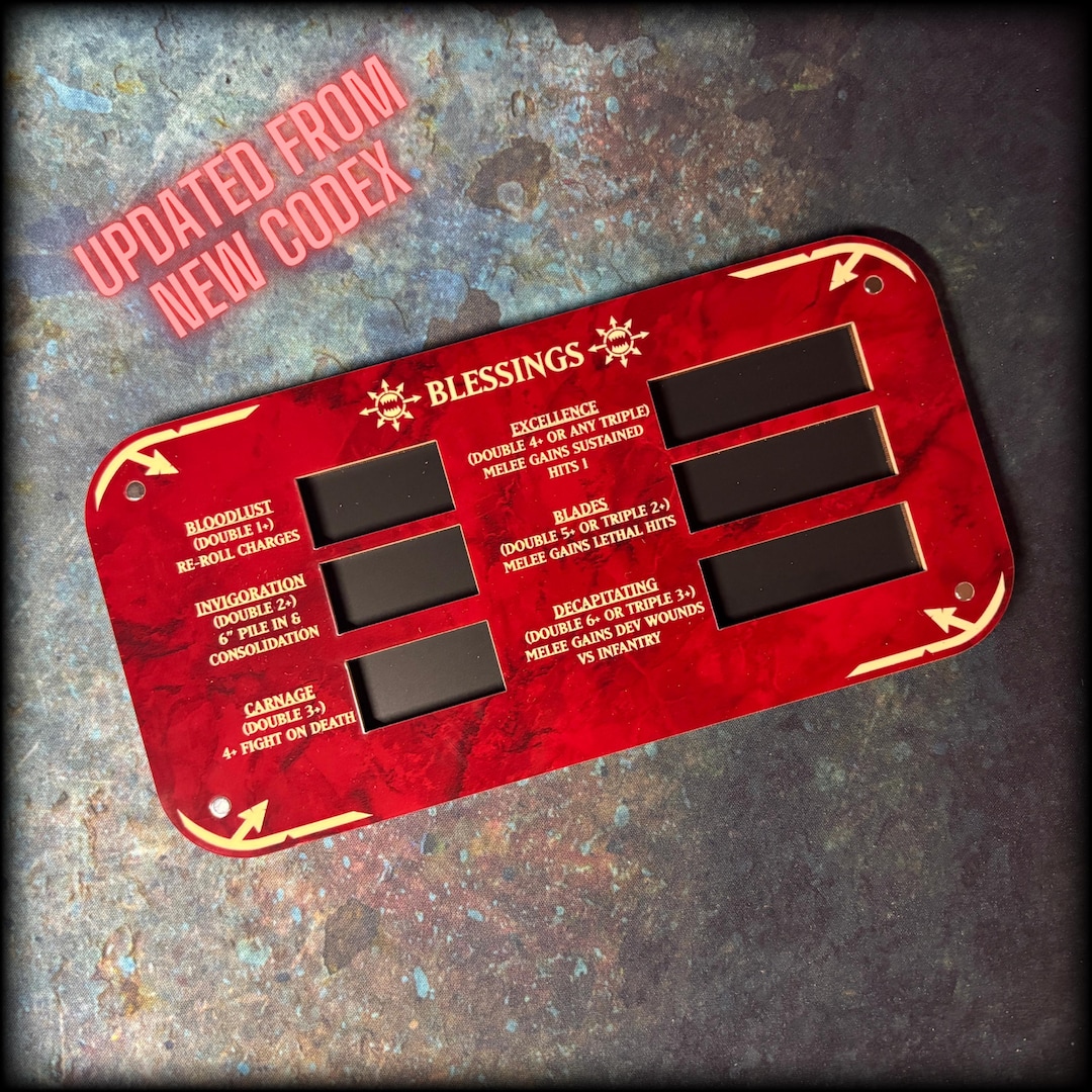 World Devourers - Magnetic Blessings Tracker - New Codex - 10th Edition ...