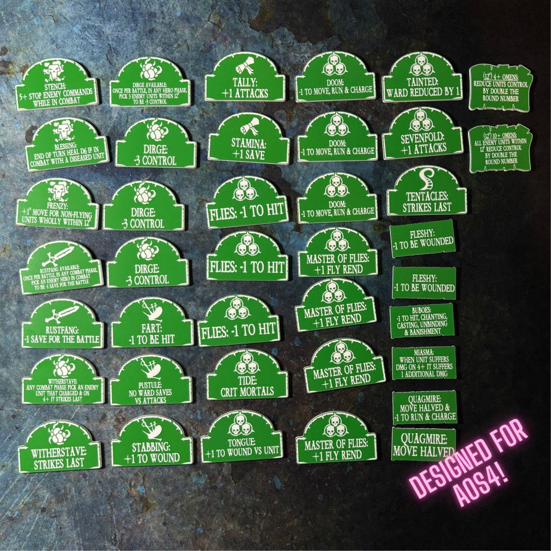 Lords of Decay Aos 4th Edition Token Set - Etsy