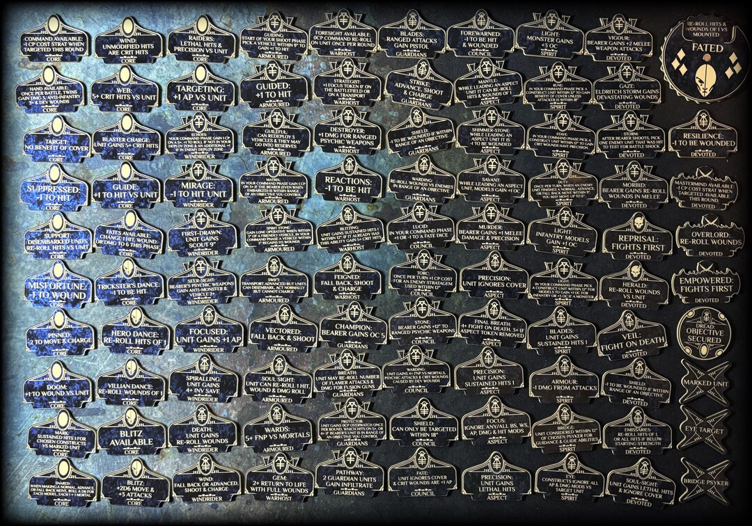 Wargaming Token Set – Sci Fi Tabletop Miniature Game Accessories ...