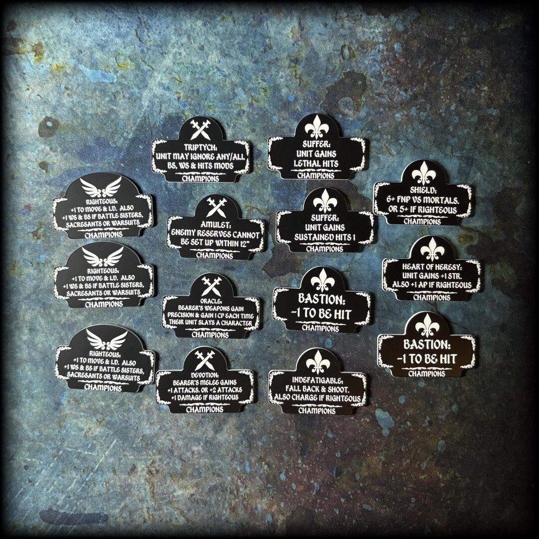 Devout Sisters - Champions - 10th Edition 40k Token Set - Etsy