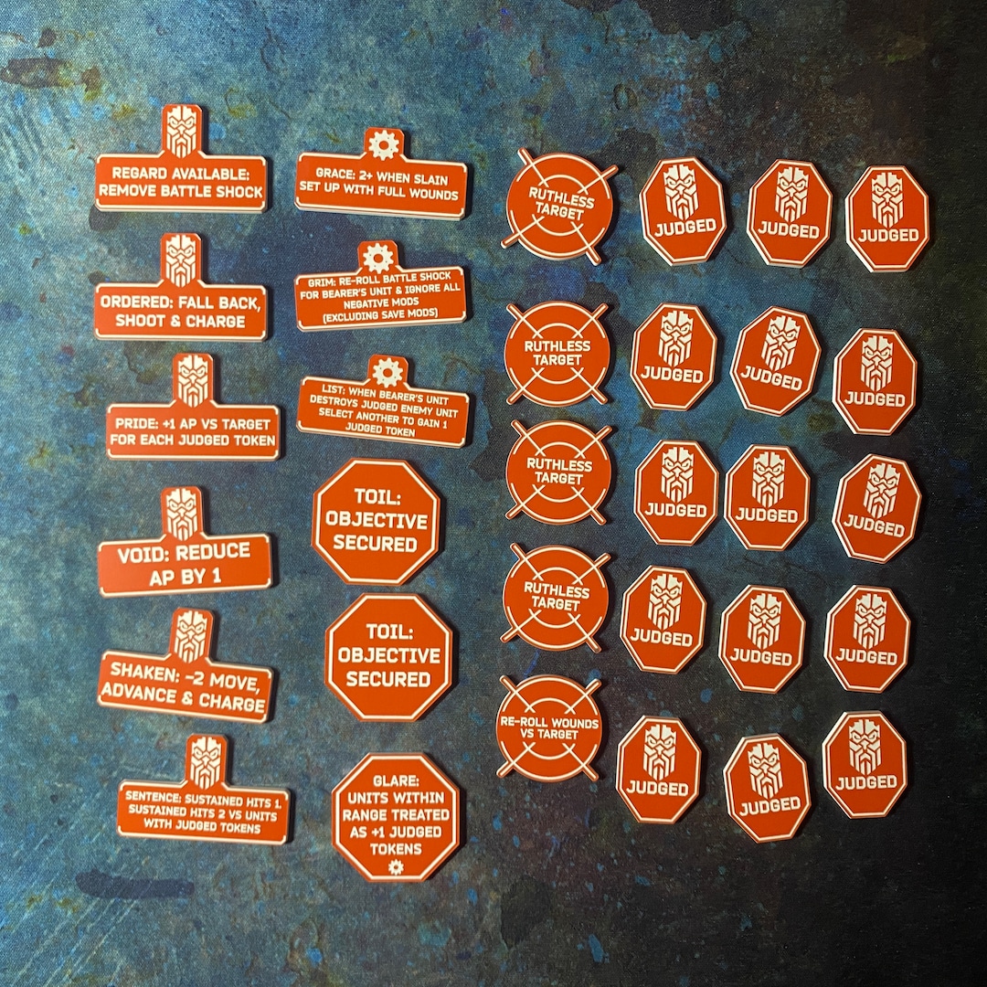 Dwarven Space Leagues 10th Edition 40k Token Set - Etsy