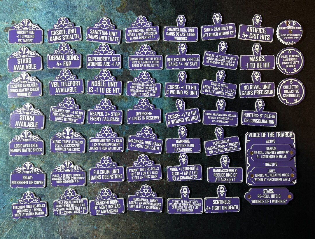 Android Dynasties 10th Edition 40k Token Set - Etsy