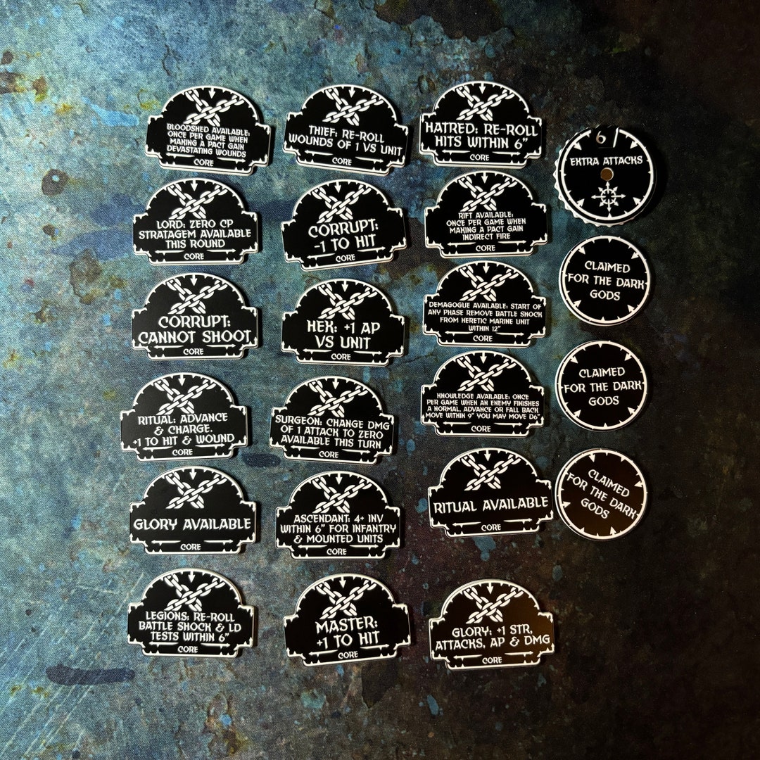 Chaotic Battle Brothers - Detachments - 10th Edition 40k Token Sets - Etsy
