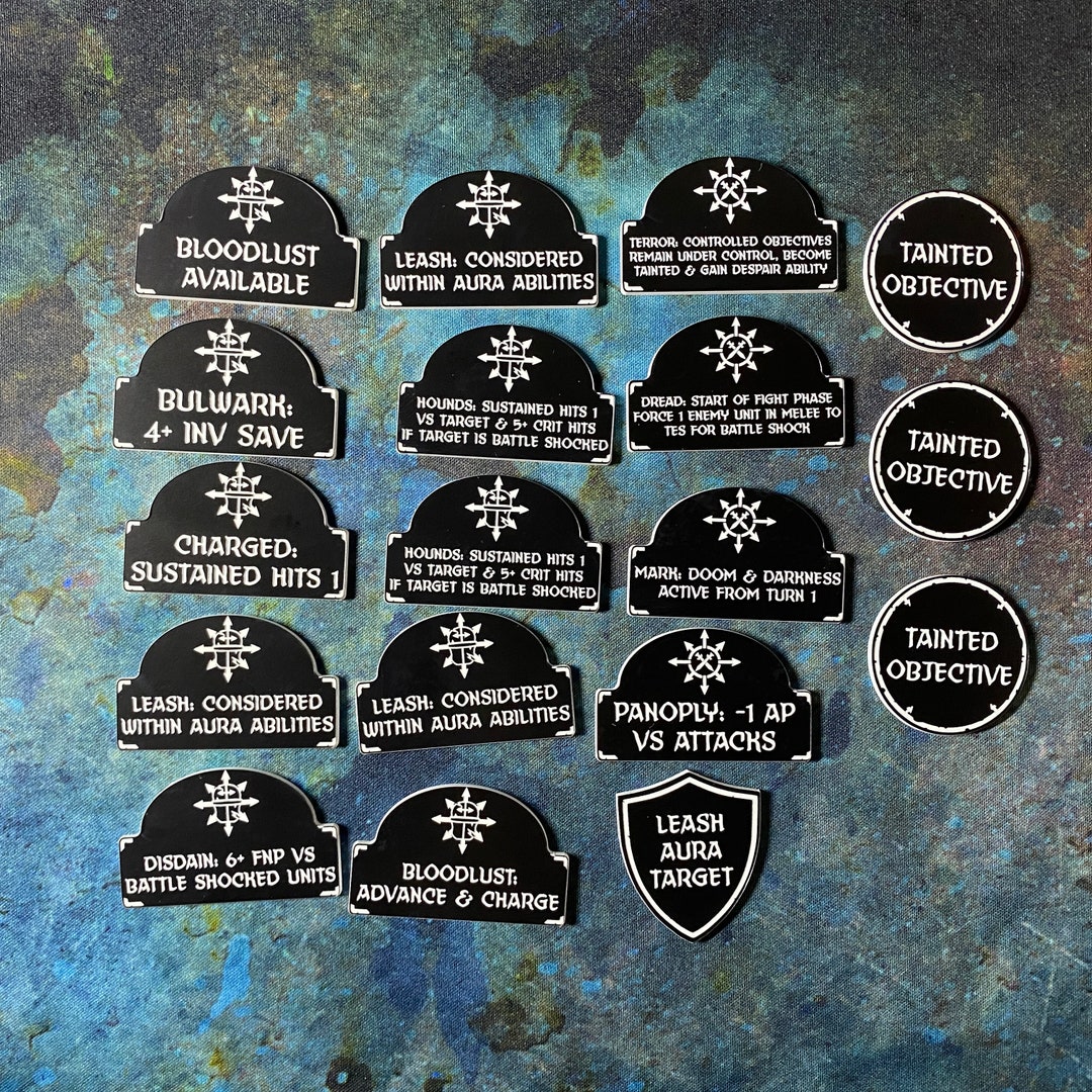 Corrupted Knights 10th Edition 40k Token Set - Etsy