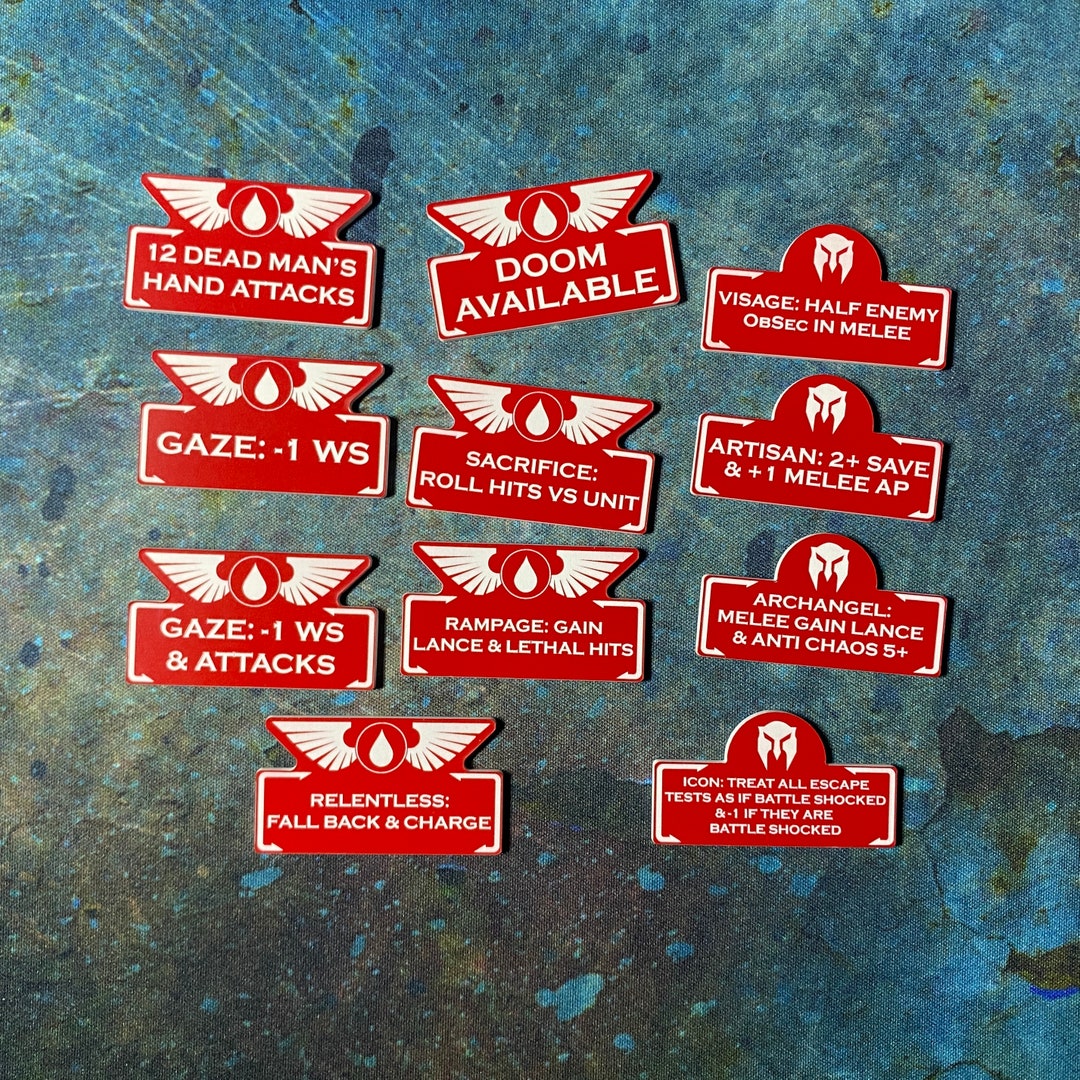 Battle Brothers Angelic Blood Expansion 10th Edition 40k Token Set - Etsy