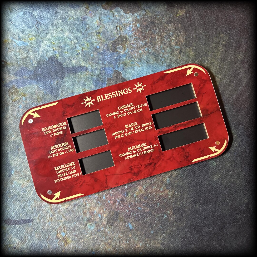 World Devourers - Magnetic Blessings Tracker - 10th Edition 40k - Etsy