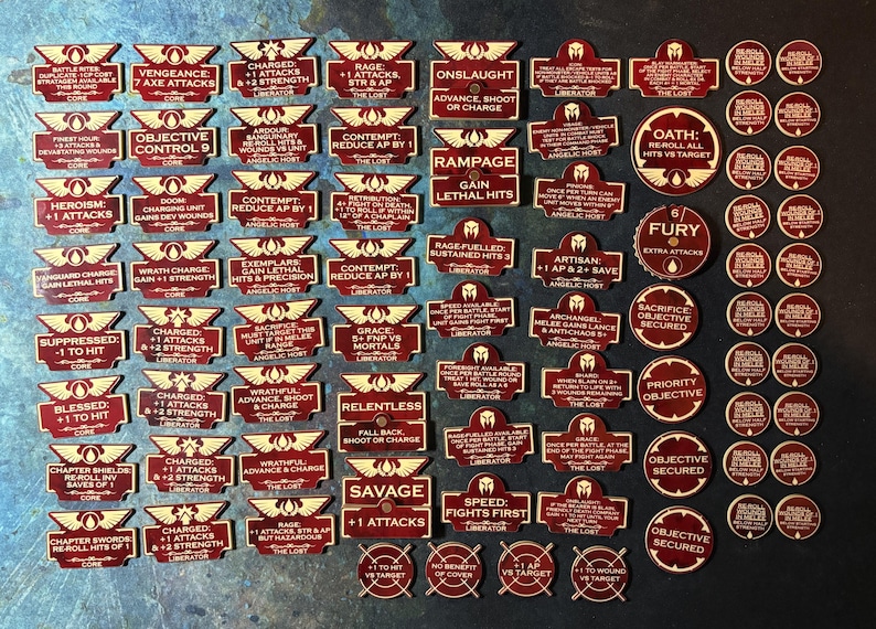 Wargaming Token Set – Sci Fi Tabletop Miniature Game Accessories ...