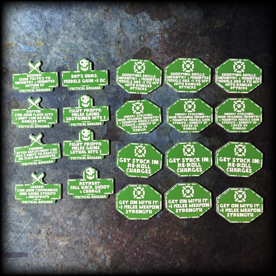 Wargaming Token Set – Sci Fi Tabletop Miniature Game Accessories ...