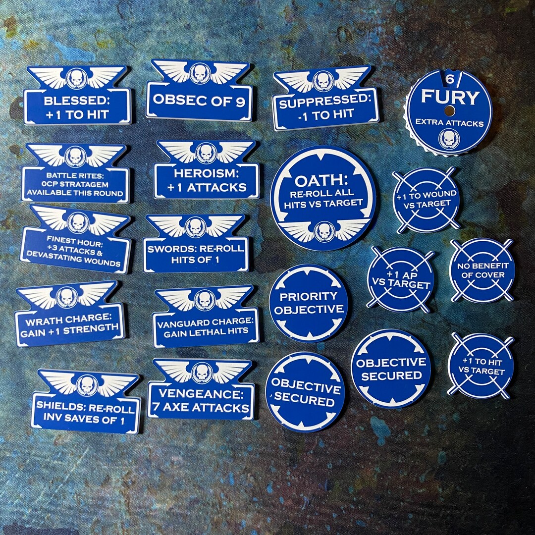 Wargaming Token Set – Sci Fi Tabletop Miniature Game Accessories ...