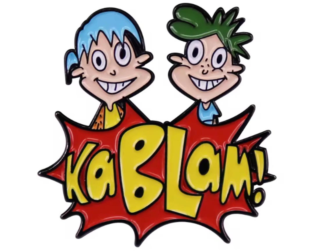Kablam! Nickelodeon Enamel Pin – Henry & June Retro 90s Cartoon ...