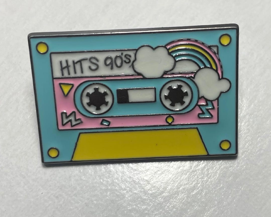 90s Cassette Tape Pin, 90s Pin, Fun 90s Pin, Cassette Tape Pin, Retro ...
