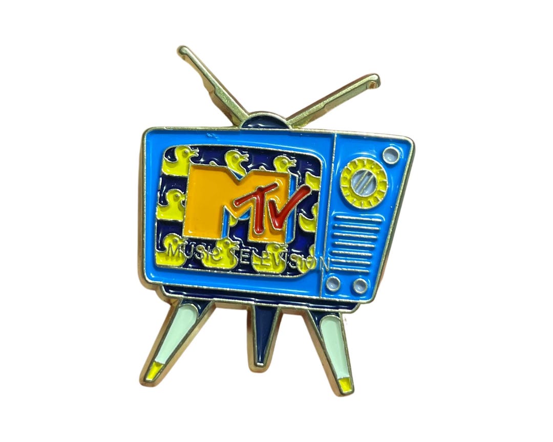 MTV Enamel Pin, MTV Pin, 90s Pin, Millennial Pin, Millennial Gift, 90s ...
