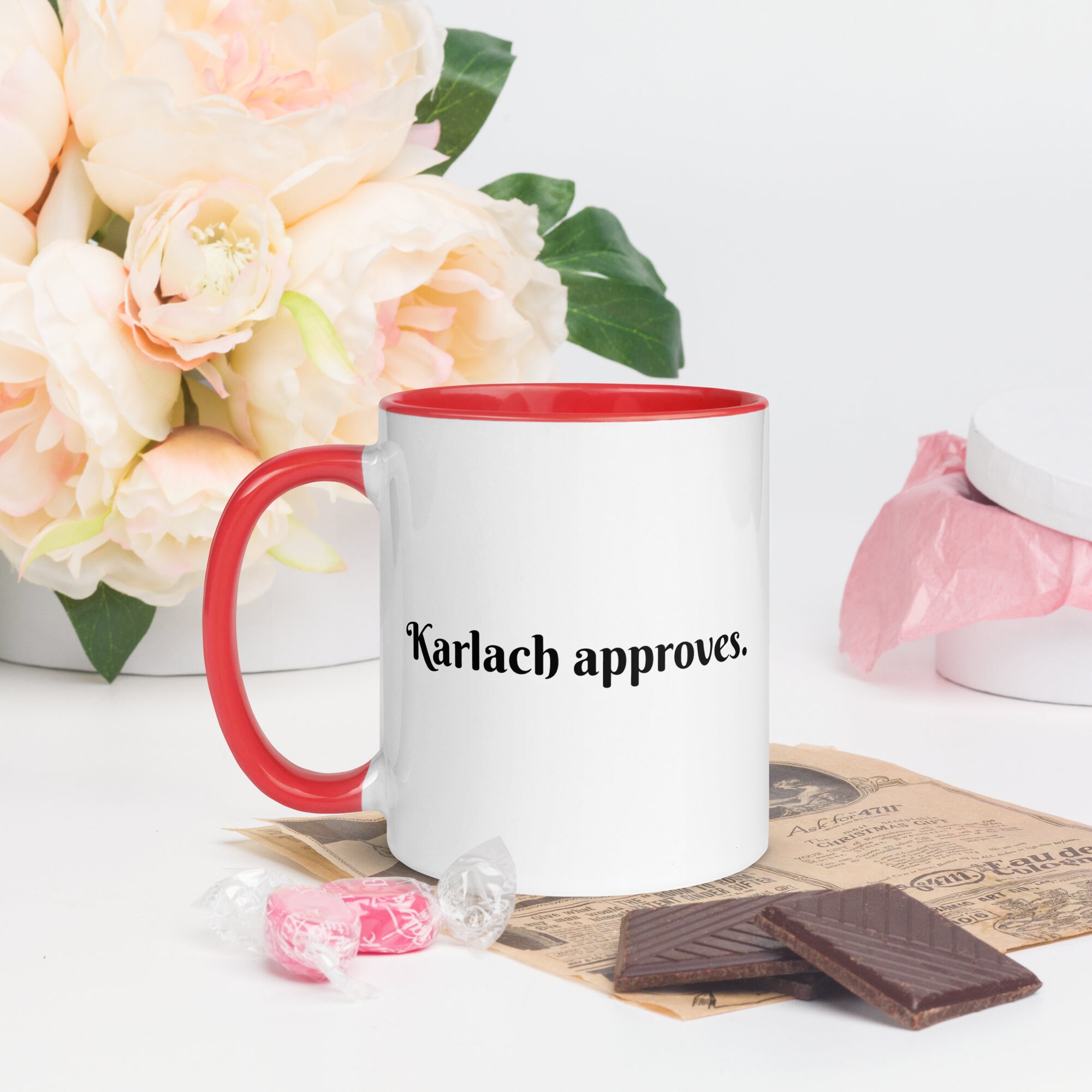 Karlach Approves Mug With Color Inside multiple Colors - Etsy