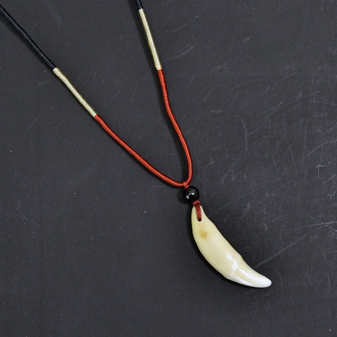 Wolf Tooth Necklace Natural Wolf Pendant Necklace Adjustable African ...