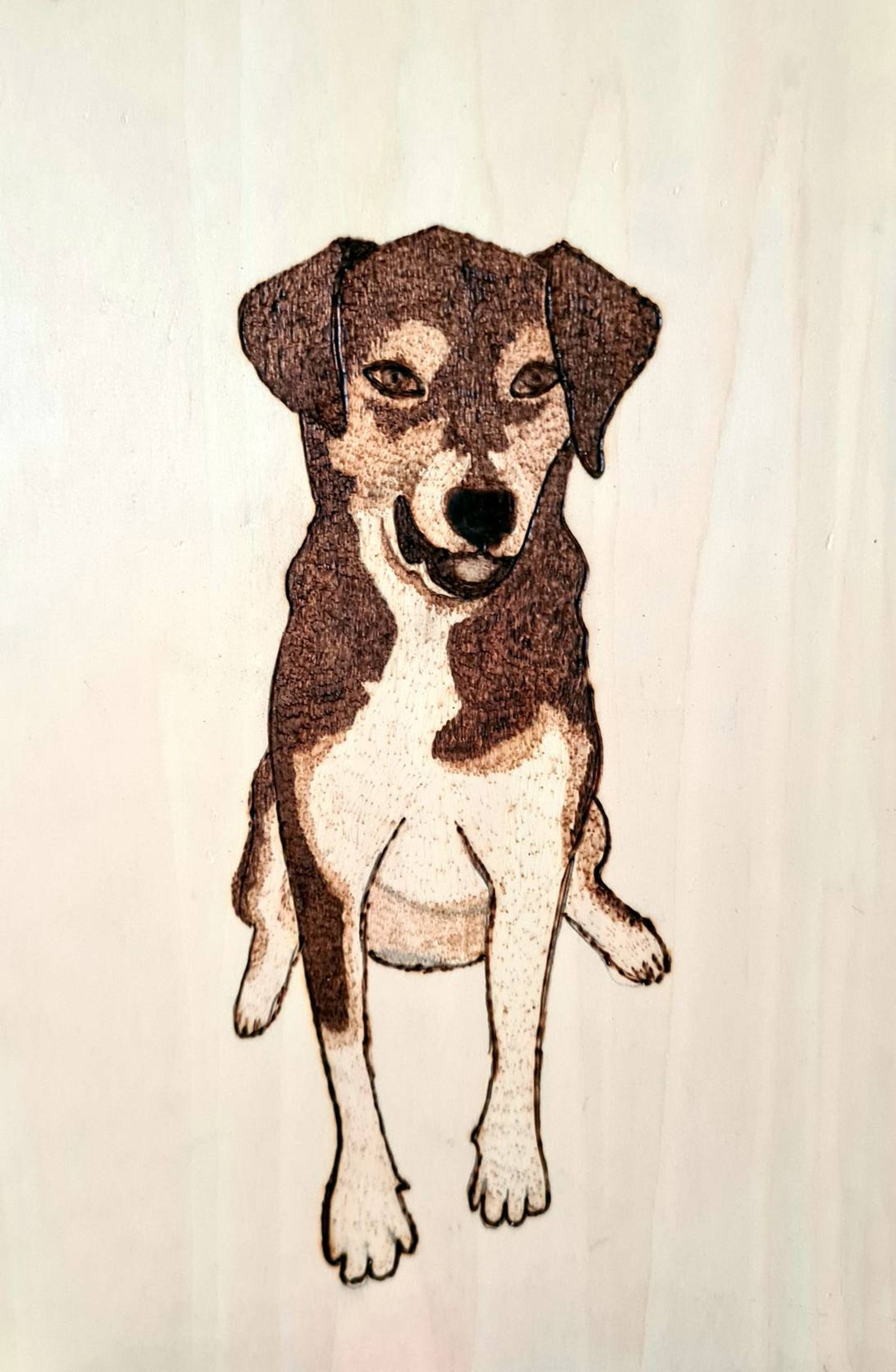 3 Panel Pyrography Pet Portrait, Woodburned Pets Picture Framed Artwork ...