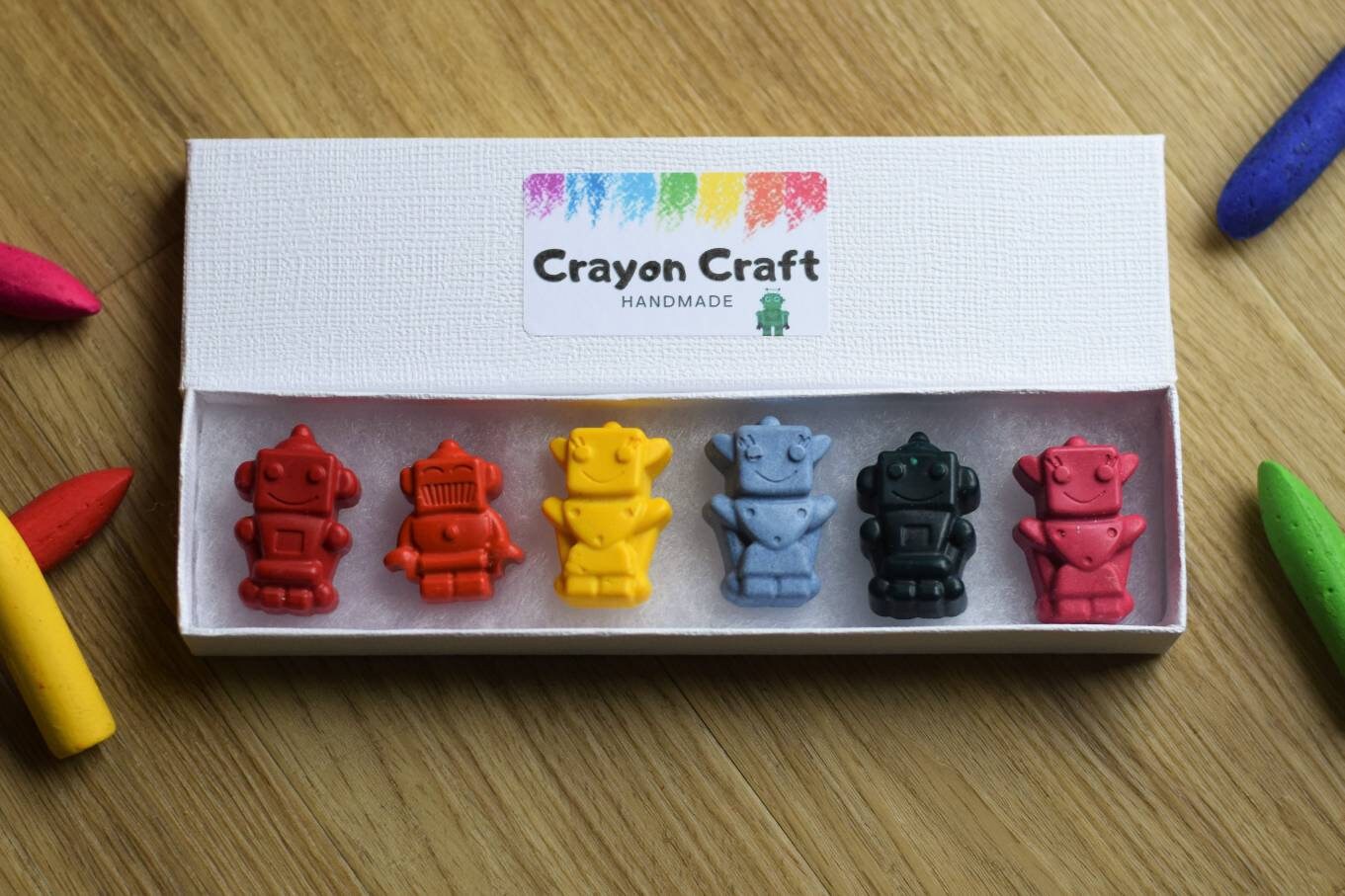 Robot Wax Crayons, Robot Shaped Crayons, Robot Party Favours, Non-toxic ...