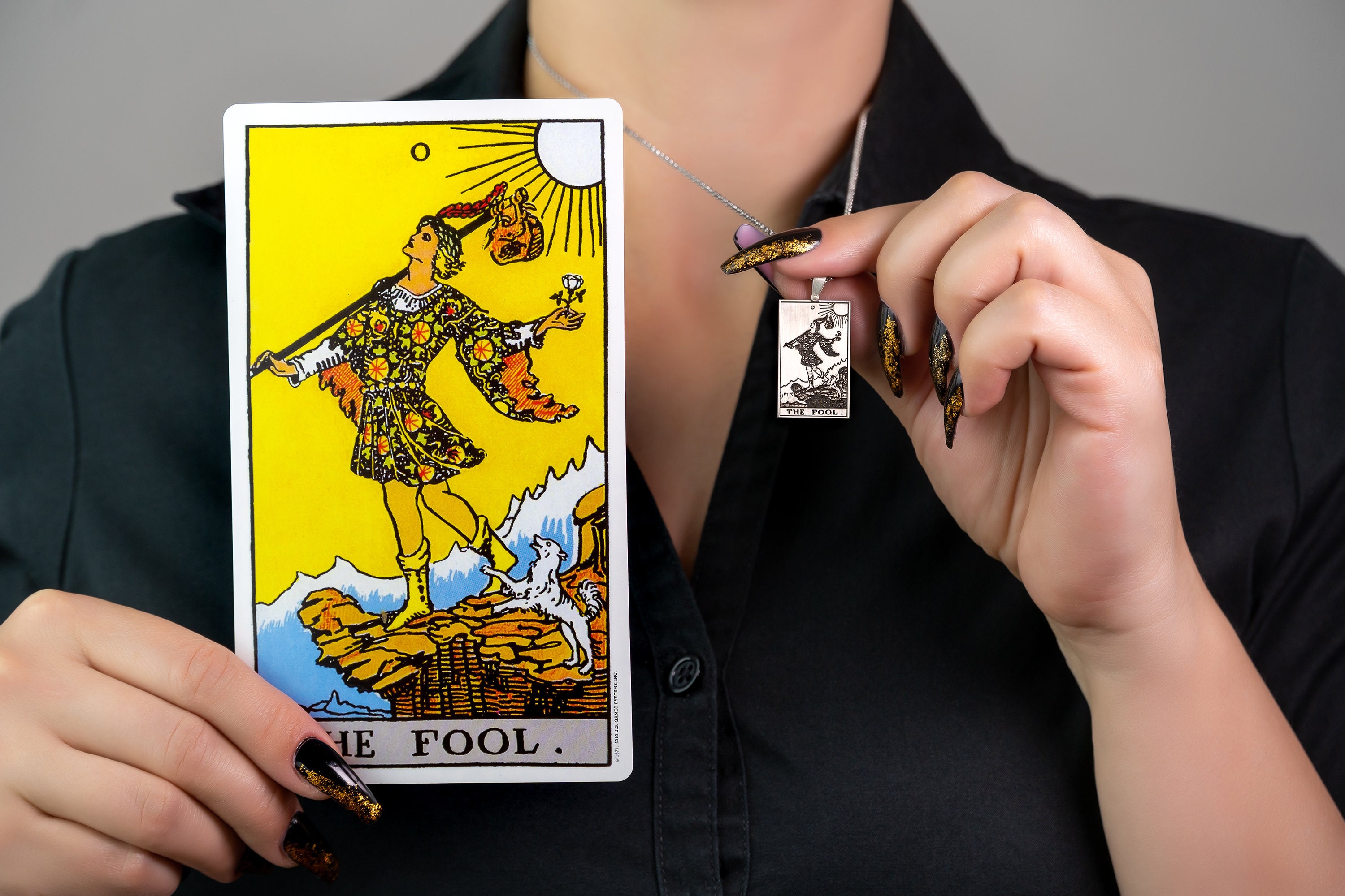 The Fool Tarot Necklace 925 Silver Tarot Cards Major Arcana - Etsy