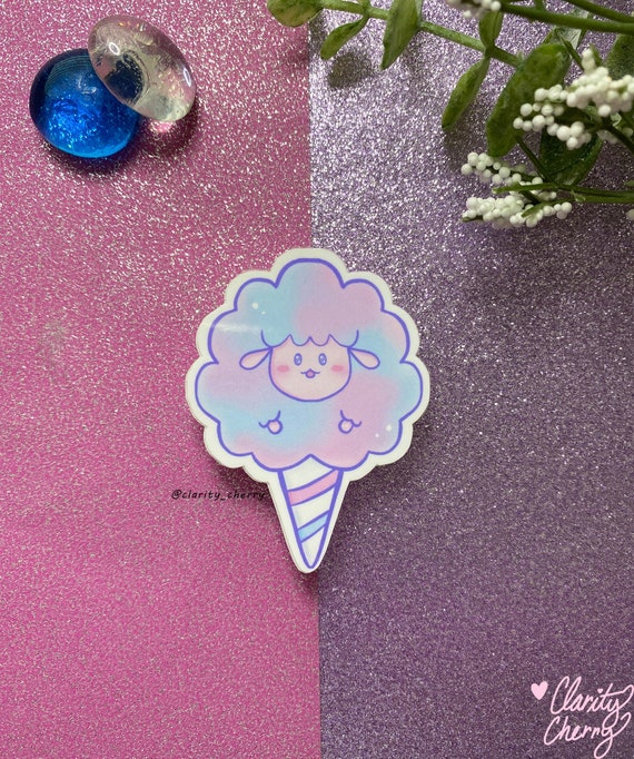 Paper Cute Cotton Candy Vinyl Sticker Stickers, Labels & Tags Stickers ...