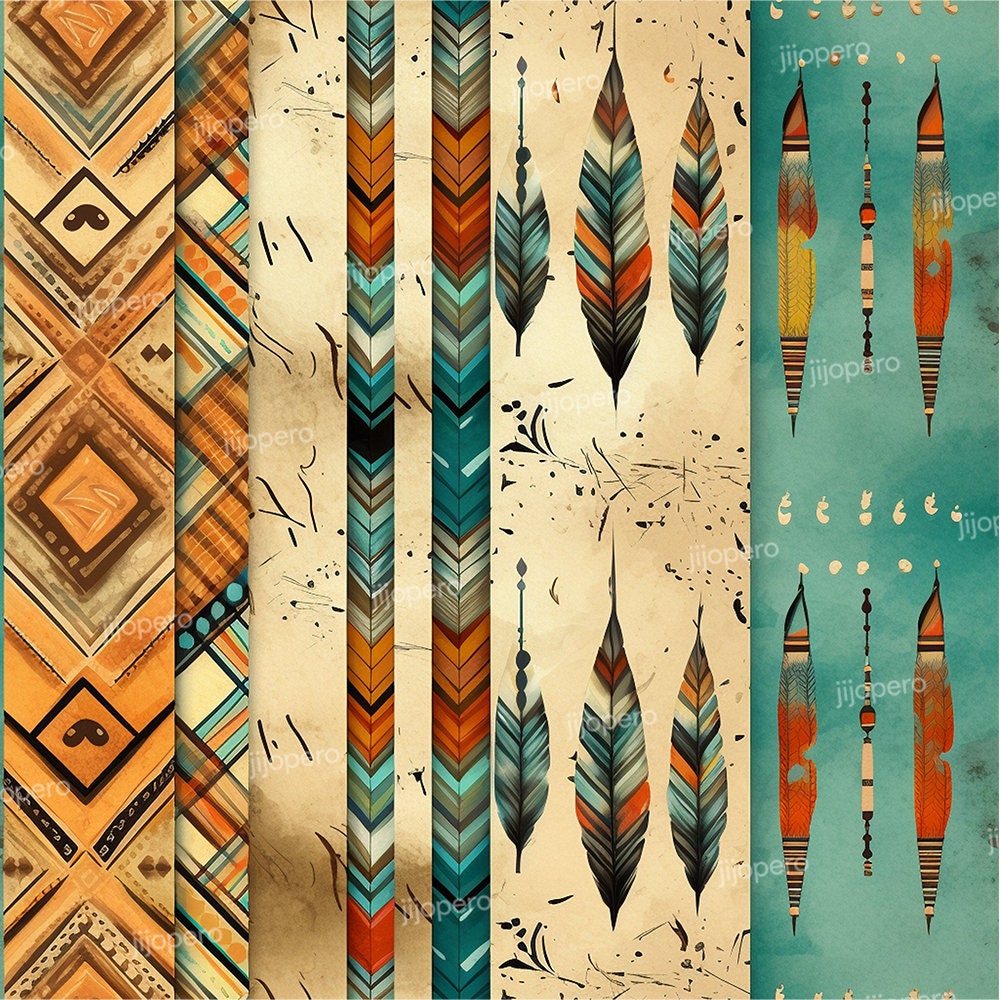Aztec Seamless Pattern Native Digital Paper Tribal Pattern Jpg Textiles ...