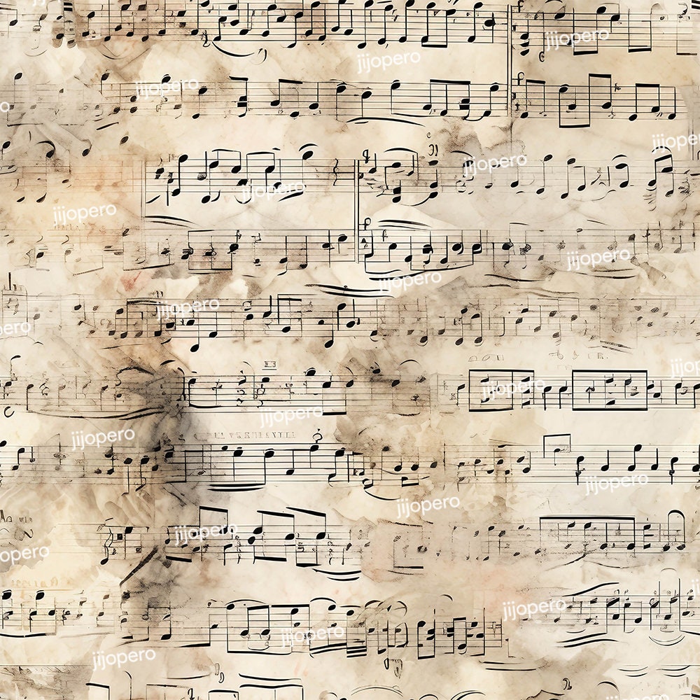 Musical Notes Jpg Instant Download Old Paper Music Note - Etsy