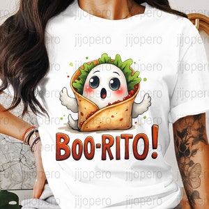 Halloween Boo PNG Cute Funny Burrito Ghost Graphic Clipart, Spooky Boo ...