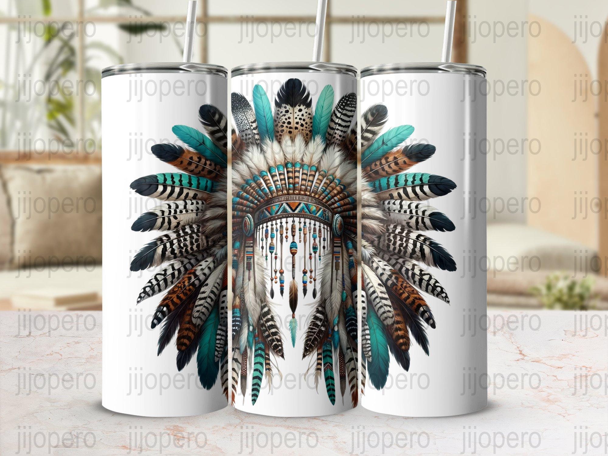 Native American Headdress Digital Art, Printable Boho Wall Decor ...