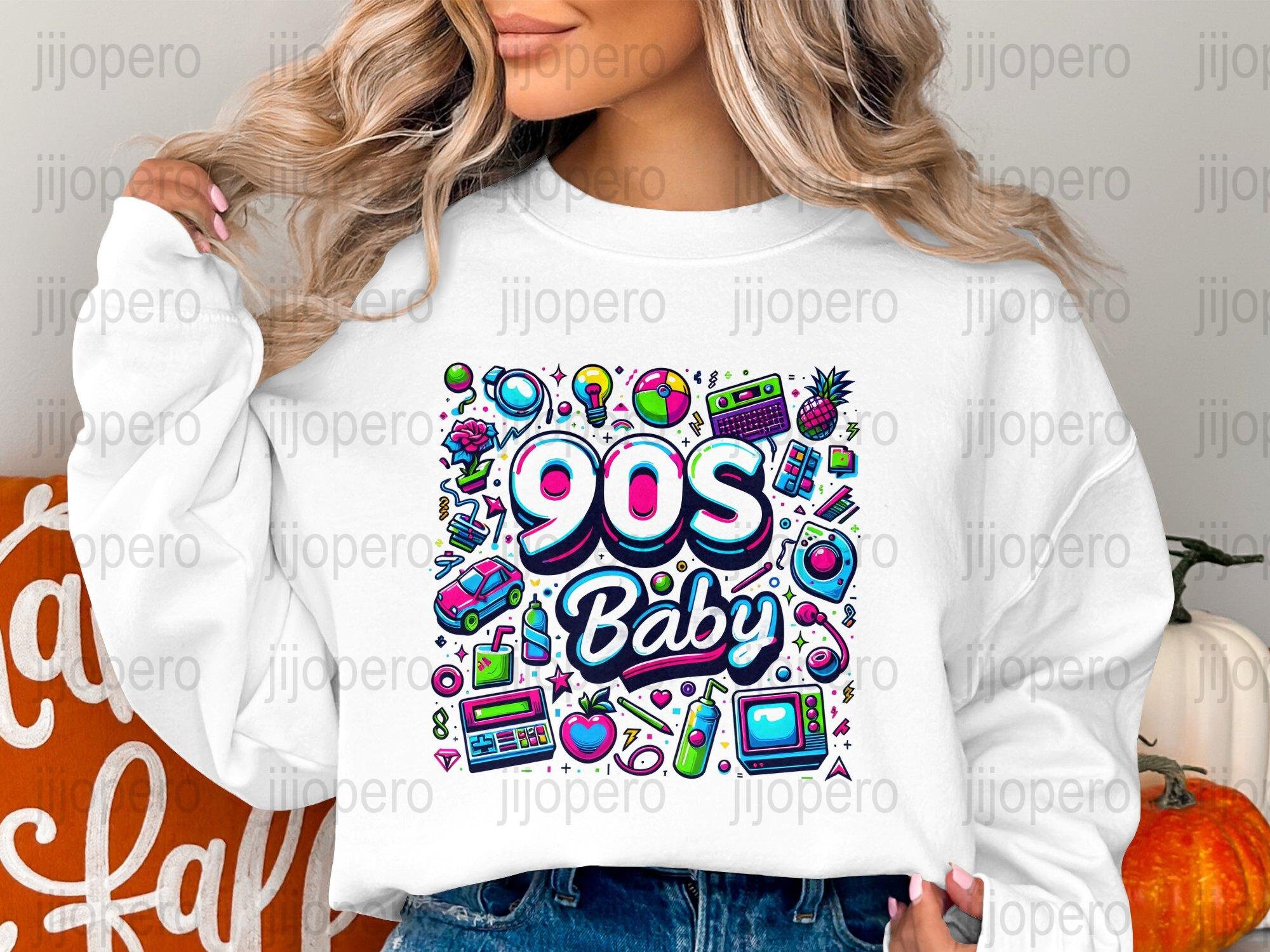 90s Baby Retro PNG, Vibrant Digital Download, Colorful Nineties Theme ...