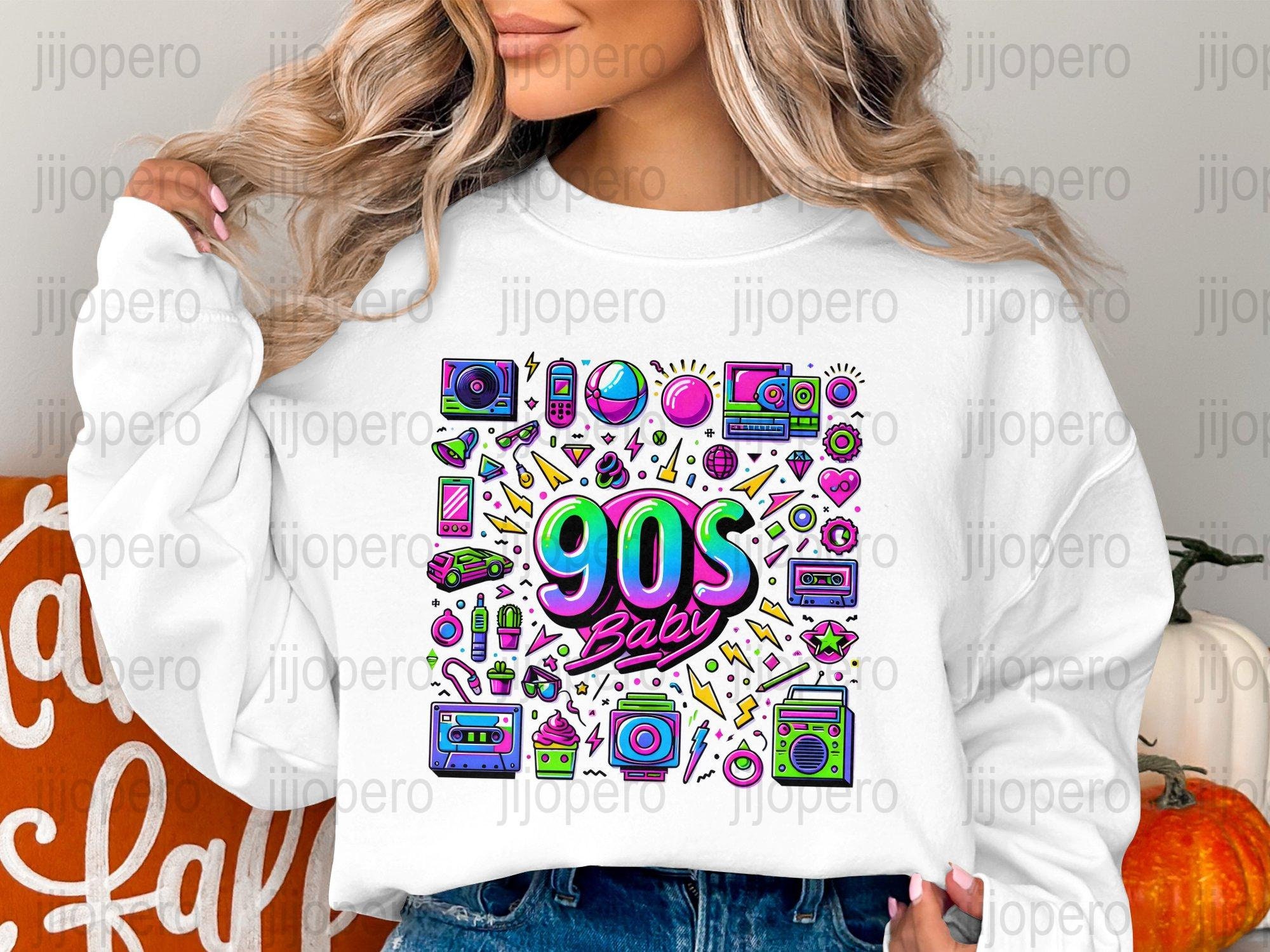 90s Baby Neon PNG, Retro Digital Download, Vibrant Nineties Nostalgia ...