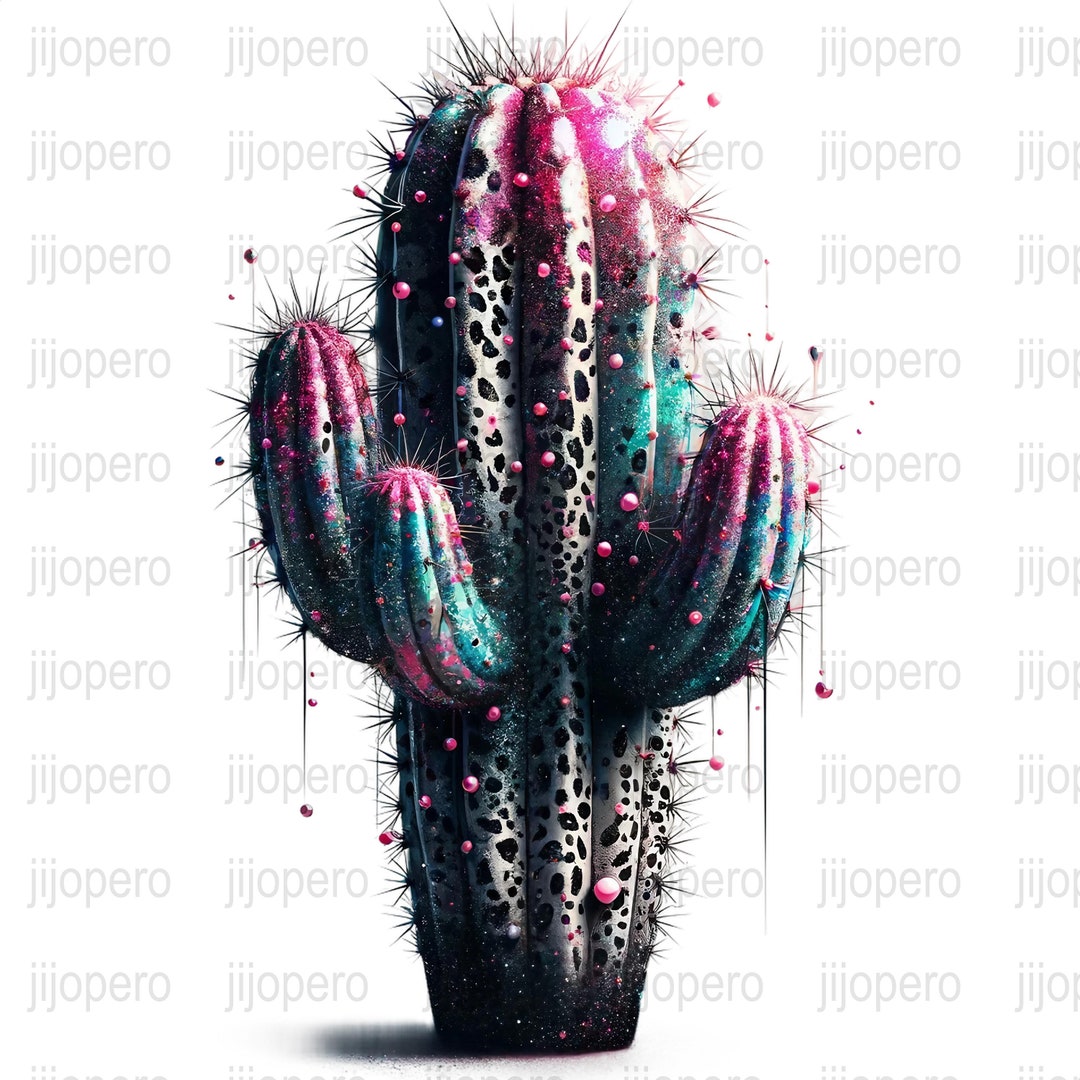 Colorful Cactus PNG, Digital Download Art, Printable Desert Plant ...