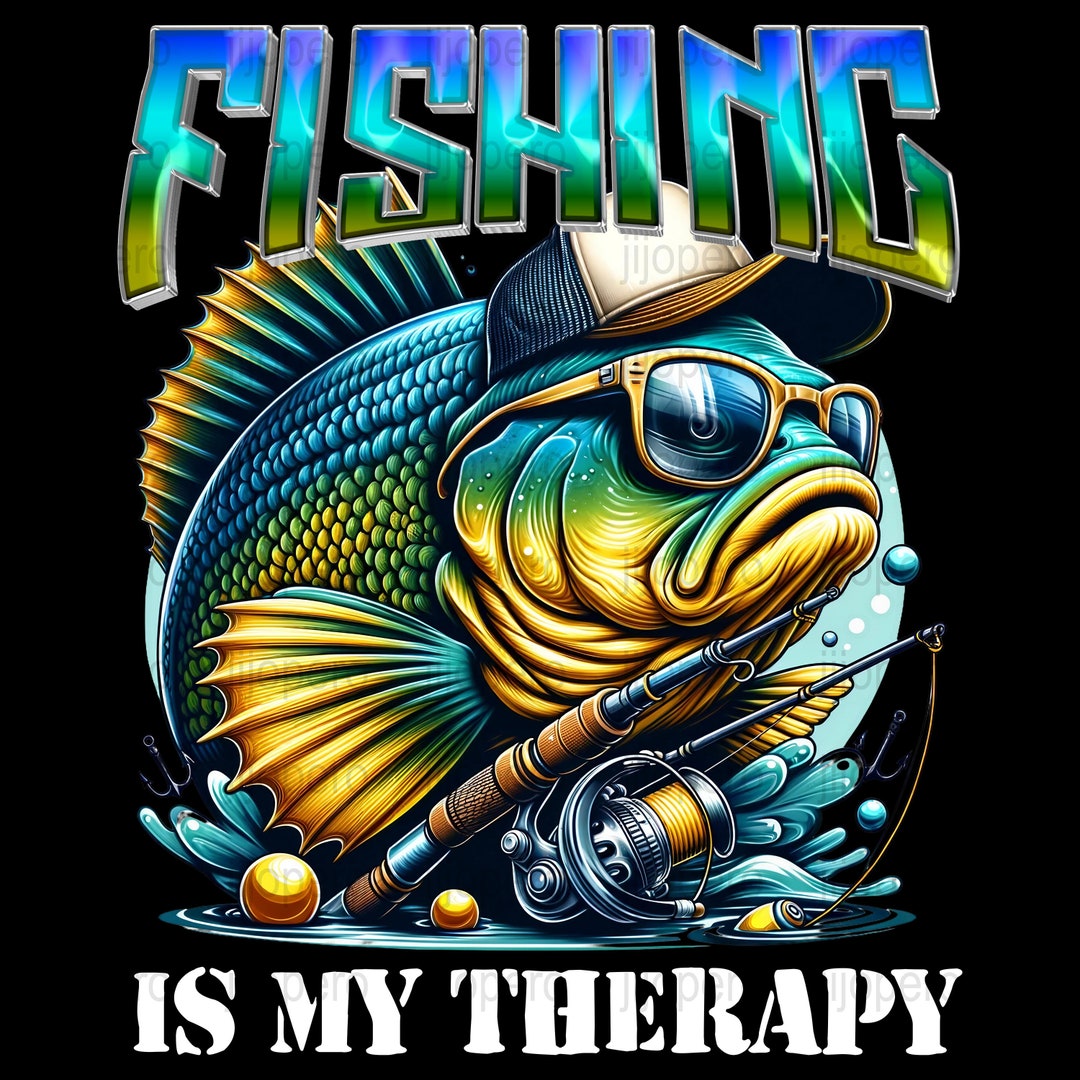 Colorful Fishing Fish Art Therapy PNG, Digital Download, Sports Fishing ...